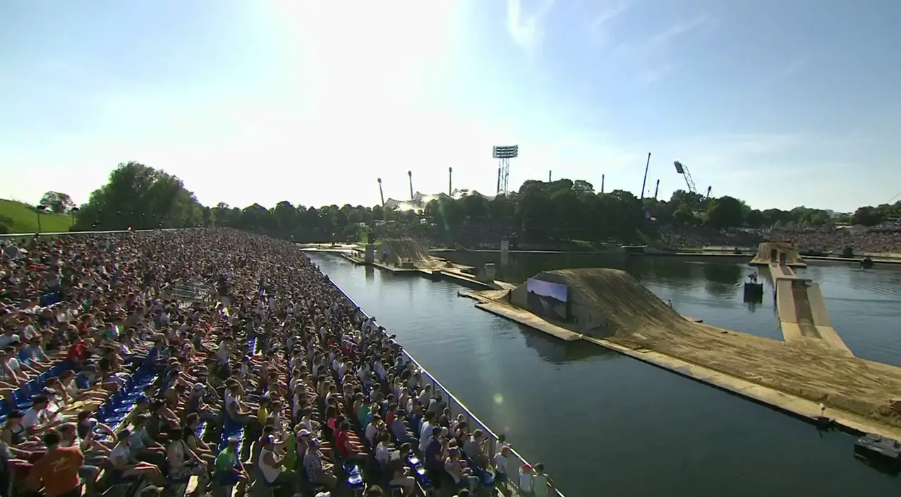 Floating Freestyle Motocross Track - A First in the World